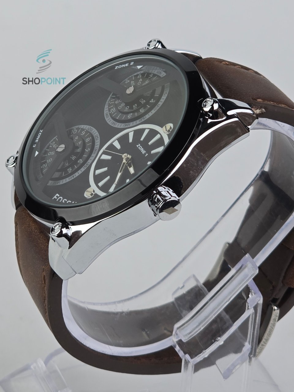 FOSSIL 3 TIME ZONE WATCH 3In one watch with original leather straps ...