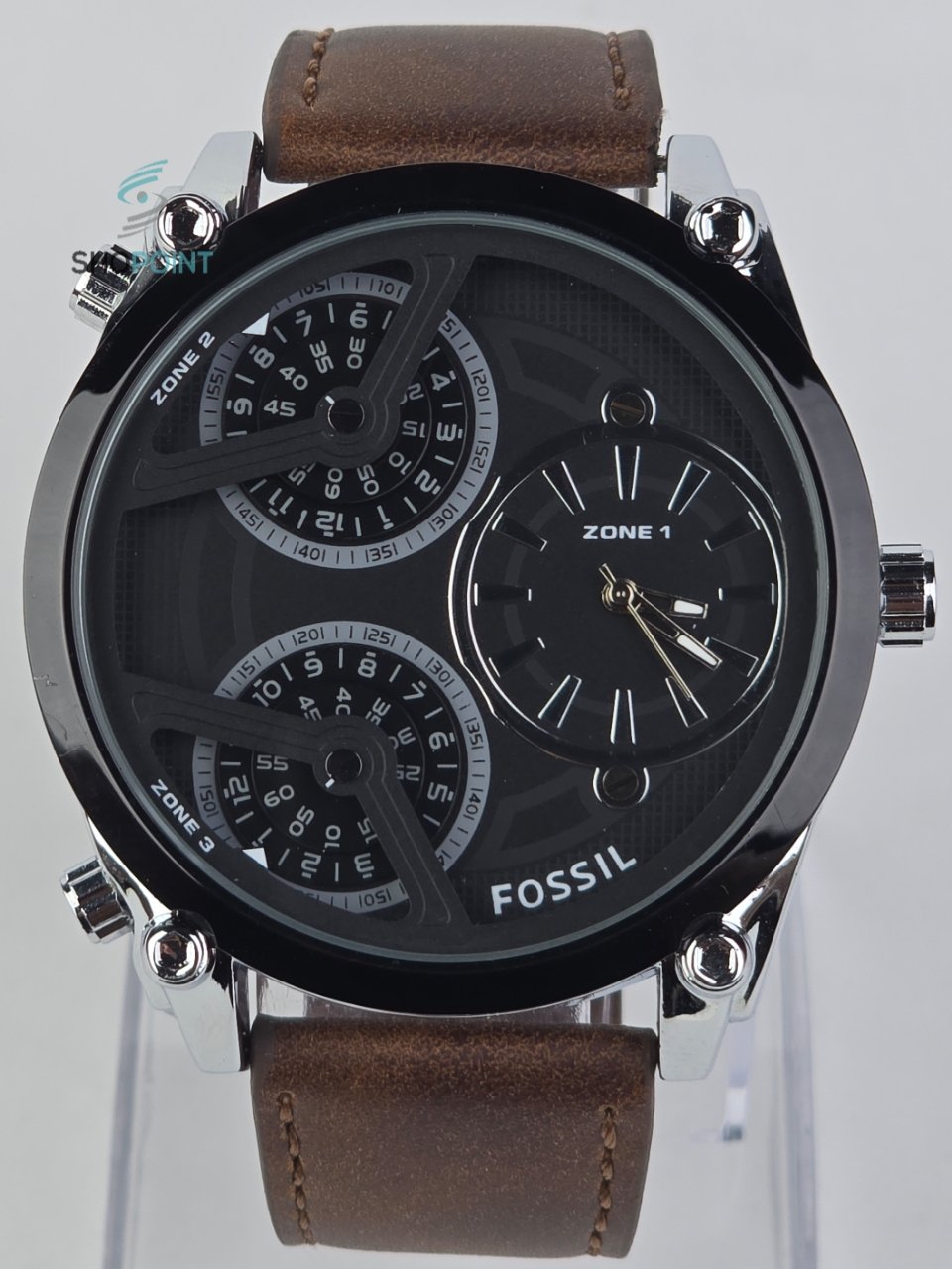 FOSSIL 3 TIME ZONE WATCH 3In one watch with original leather straps ...