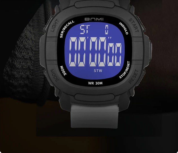 BNMI Waterproof Outdoor Sports Watch for Men Shockproof Digital LED ...