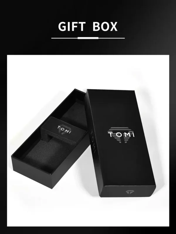 TOMI T-084 Men’s Watch Quartz Date Leather Strap – shopoint.pk